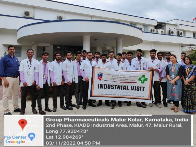 Industrial Visit to Group Pharmaceuticals Ltd. - Aditya Pharmacy