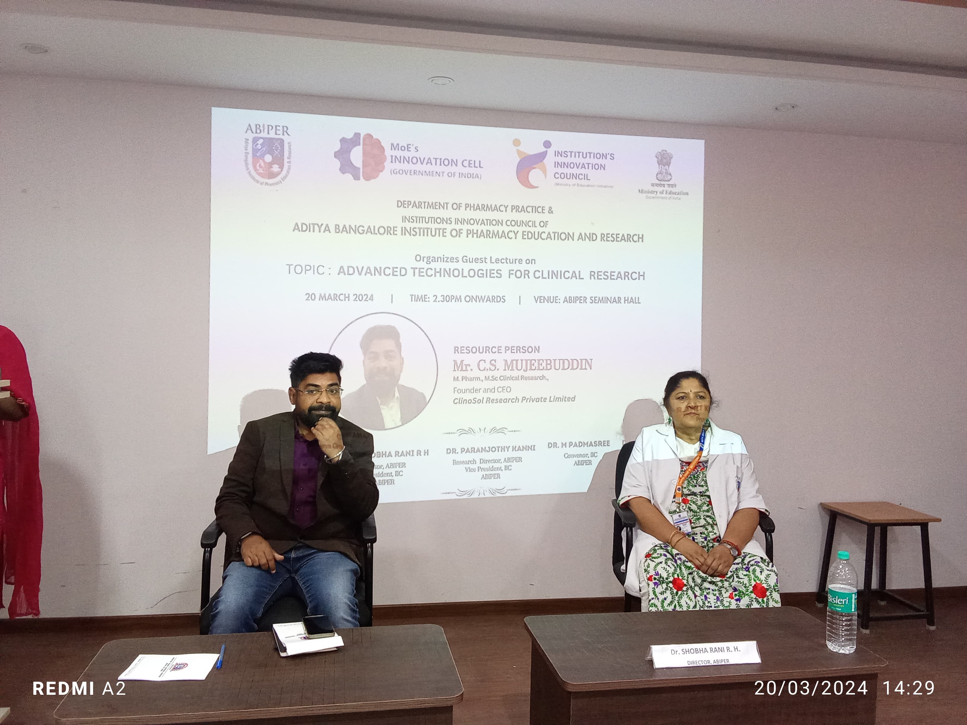Guest Lecture on “Advanced Technologies for Clinical Research” - Aditya ...